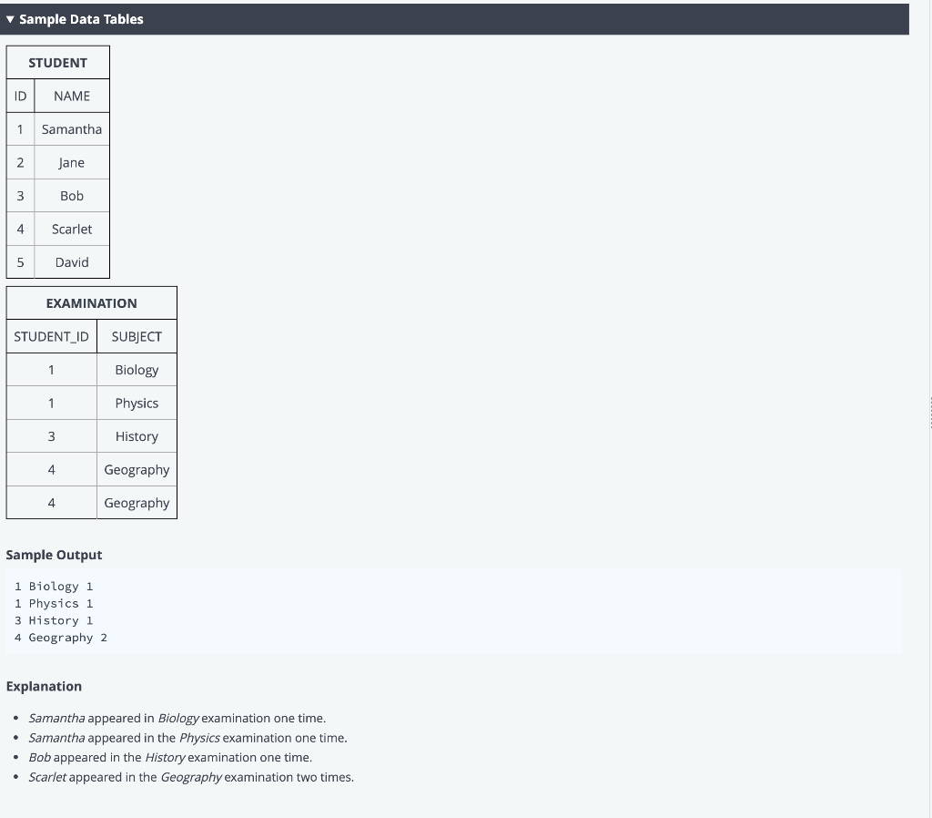 Solved: 3. Examination Data Management A College Maintains... | Chegg.com
