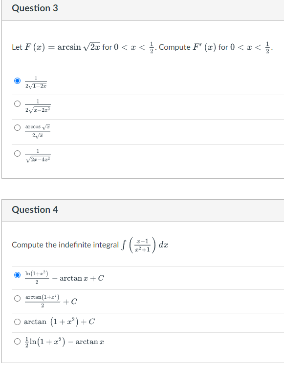 Solved Let F(x)=arcsin2x for 0 | Chegg.com