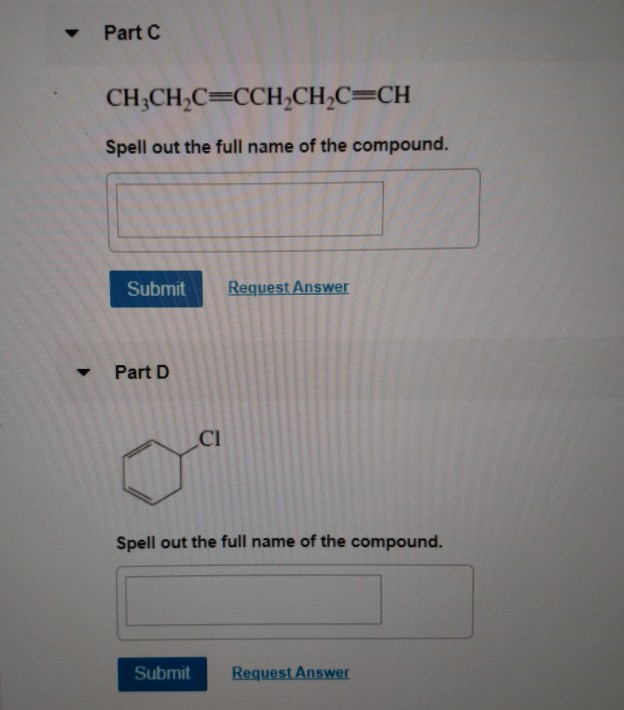 Solved What is each compound's systematic name? Part A CH,C | Chegg.com