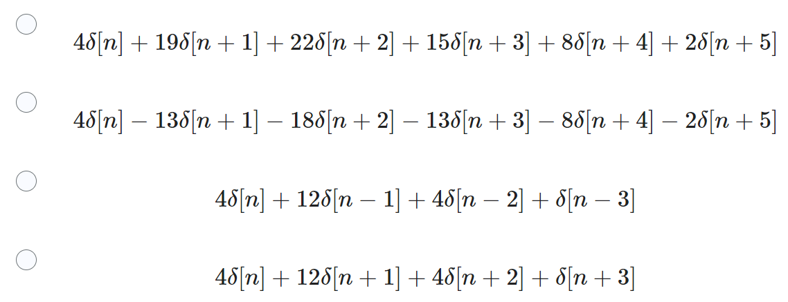 Solved The following questions involve discrete convolution. | Chegg.com