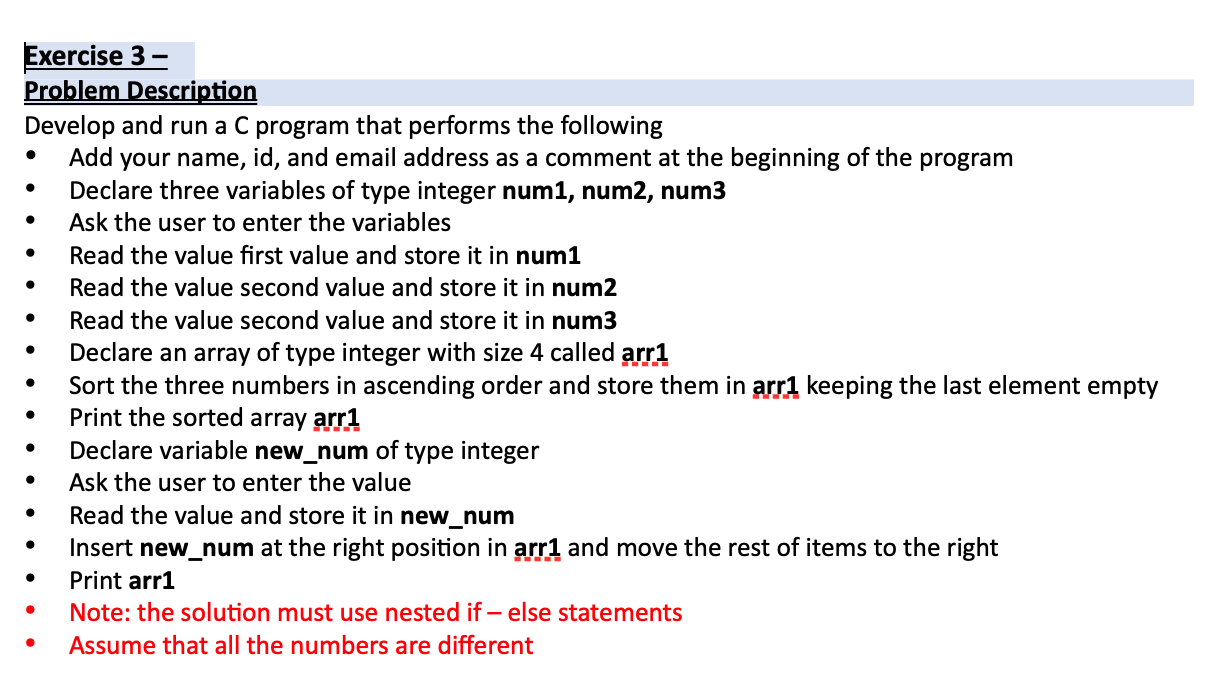 Solved Exercise 3 Problem Description Develop
