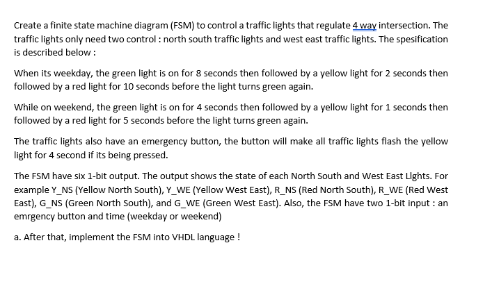 Solved Create a finite state machine diagram (FSM) to | Chegg.com