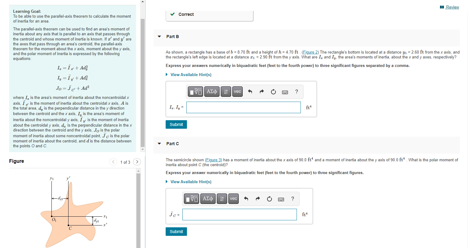 Solved Learning Goal: To be able to use the parallel-axis | Chegg.com