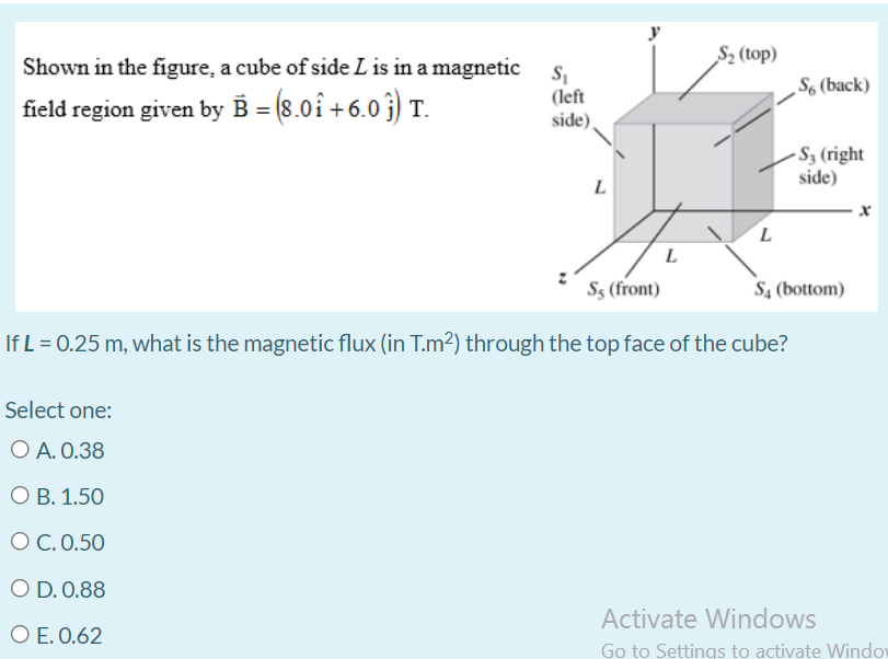Solved S2 (top) Shown in the figure, a cube of side L is in | Chegg.com