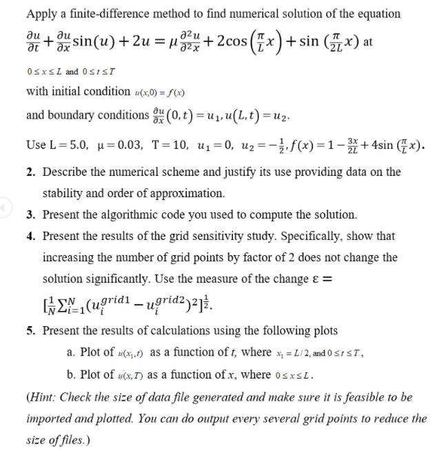 Apply a finite-difference method to find numerical | Chegg.com