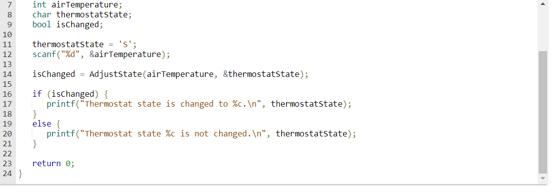 Solved Define a function AdjustState() that takes one | Chegg.com