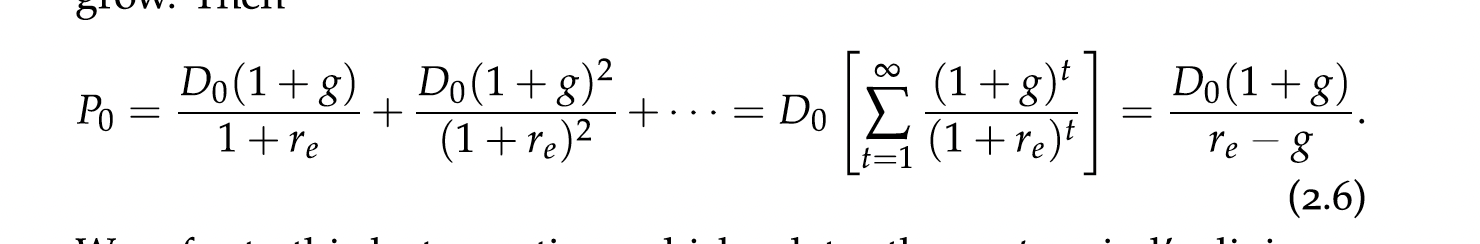 Solved Exercise 2.4 Show the formula in (2.6) for the Gordon | Chegg.com