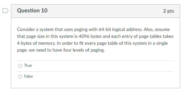 Solved Consider a system that uses paging with 64-bit | Chegg.com