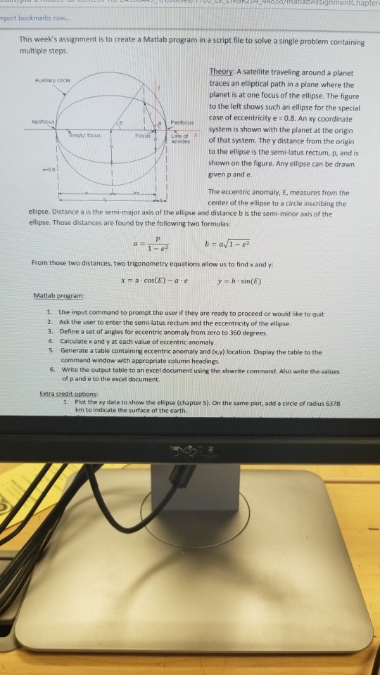 Solved mport bookmarks now. This week's assignment is to | Chegg.com