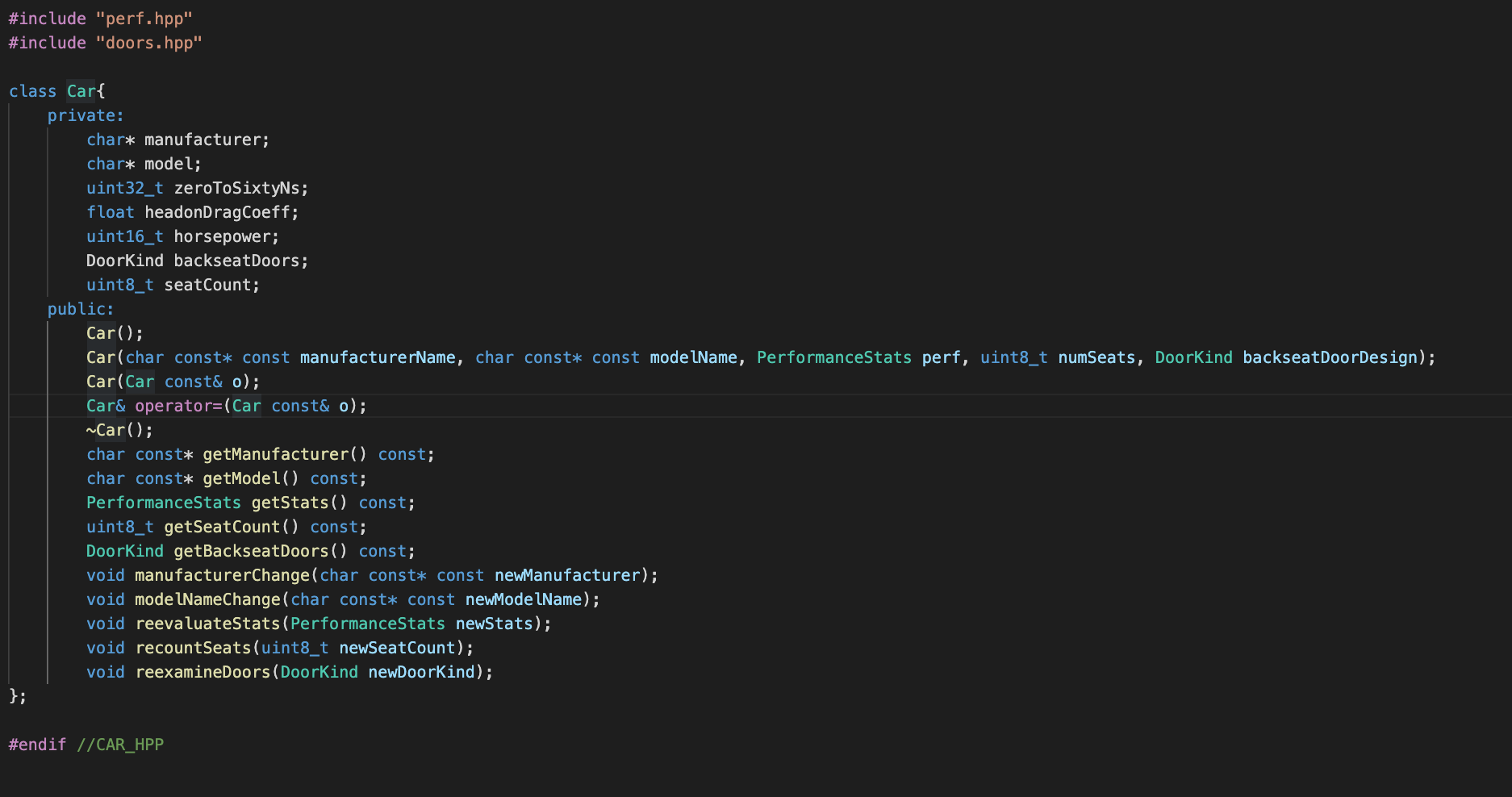 Solved How would I implement the getManufacturer function in | Chegg.com