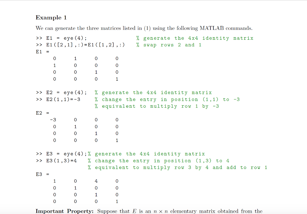 MAT 343 Laboratory 3 The LU Factorization In this | Chegg.com