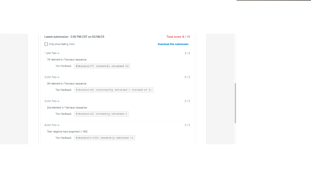 Solved 11.10 LAB: Fibonacci sequence (recursion) The | Chegg.com Solved 11.10 LAB: Fibonacci sequence (recursion) The | Chegg.com