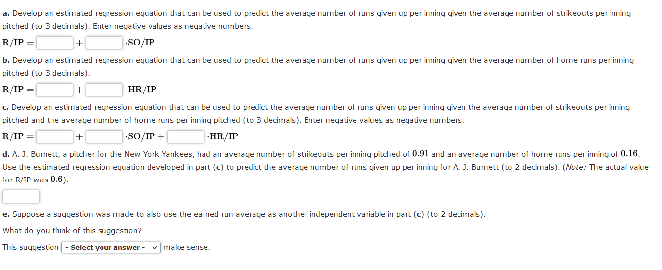 Solved • ERA: The average number of earned runs given up by | Chegg.com