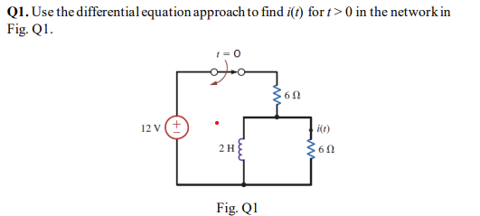 Solved Q1. Use the differential equation approach to find | Chegg.com