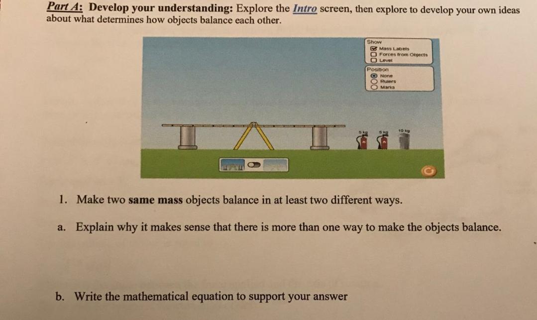 Solved Part A: Develop your understanding: Explore the Intro | Chegg.com