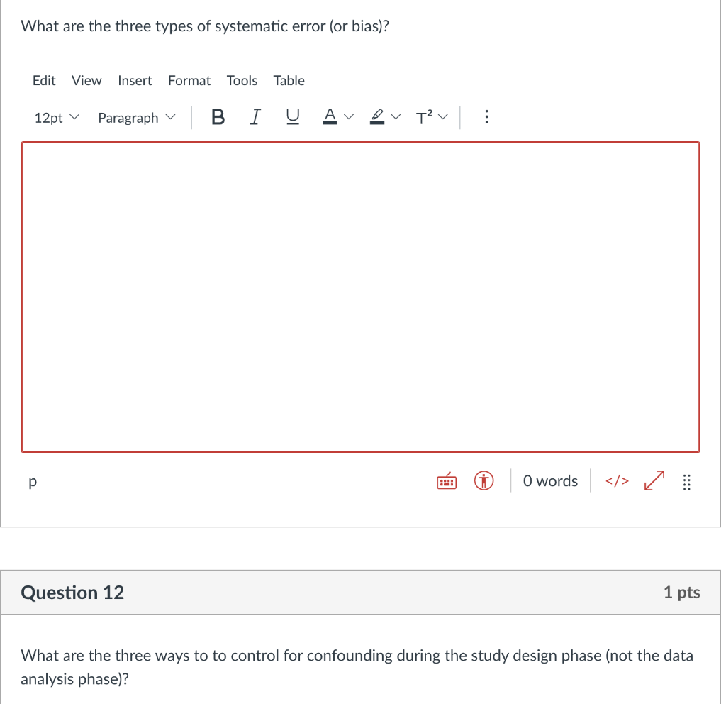 Solved What are the three types of systematic error (or | Chegg.com