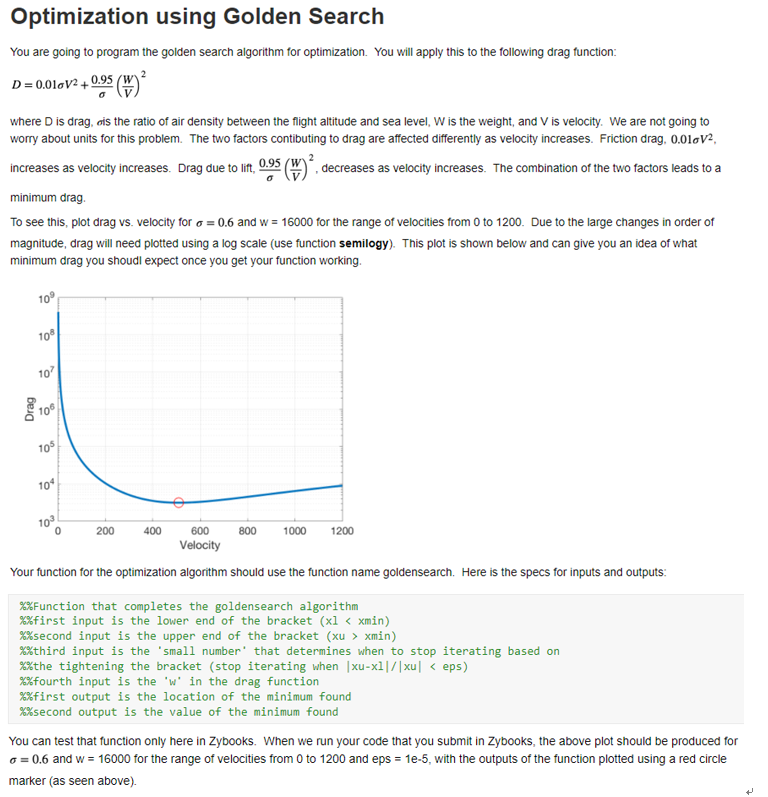 Solved Optimization using Golden Search You are going to | Chegg.com