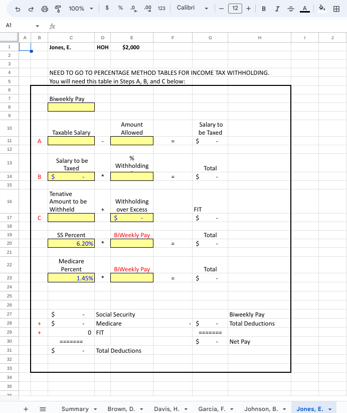 Solved Using the attached Excel spreadsheet, calculate the | Chegg.com