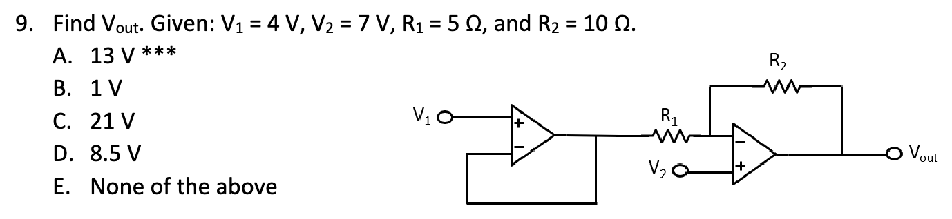 Solved V1=4 V, V2=7 V,R1=5Ω, and R2=10Ω | Chegg.com