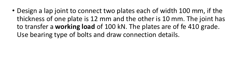 Solved · Design a lap joint to connect two plates each of | Chegg.com