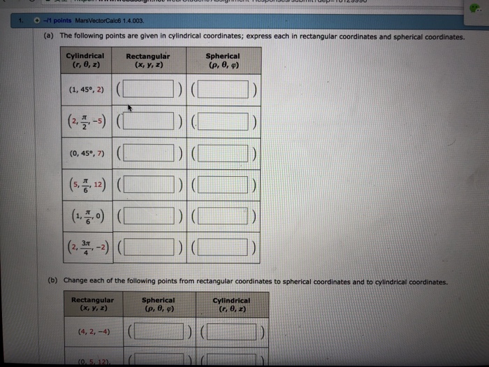 Solved o 1 points 1.4.003. (a) The following points are | Chegg.com Solved o 1 points 1.4.003. (a) The following points are | Chegg.com