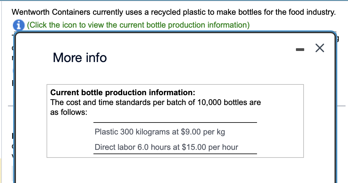 Requirements 1. Calculate the standard cost per batch | Chegg.com
