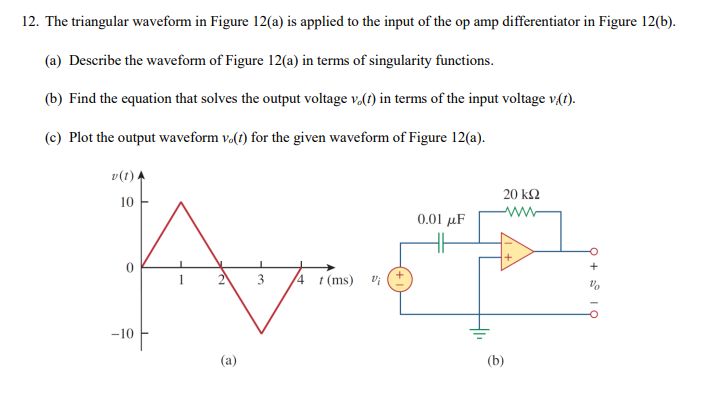 Solved 12 The Triangular Waveform In Figure 12a Is 