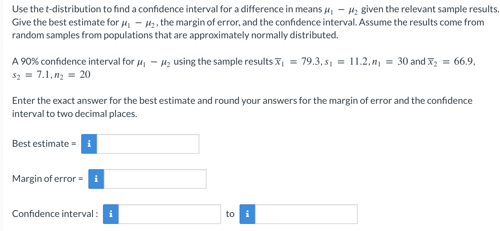 Solved Use a t-distribution to answer this question. Assume | Chegg.com