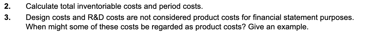 Solved Requirement 1. Calculate total prime costs and total | Chegg.com