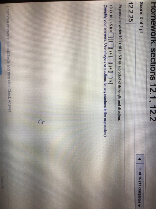 Solved Homework: sections 12.1, 12.2 Score: 0 of 1 pt | Chegg.com