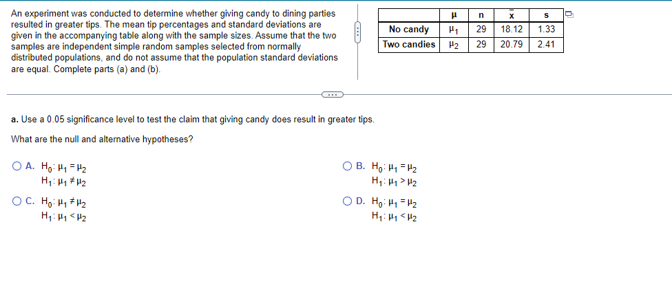 Solved An experiment was conducted to determine whether | Chegg.com