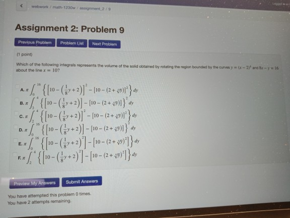 Solved webwork/math-1230w assignment 2/9 Assignment 2: | Chegg.com Solved webwork/math-1230w assignment 2/9 Assignment 2: | Chegg.com