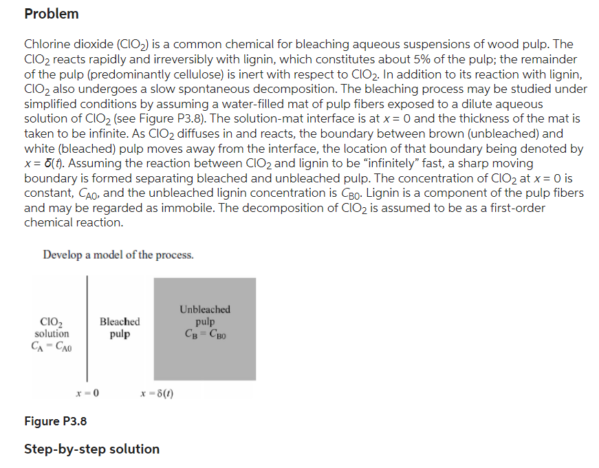 Solved Chlorine dioxide (ClO2) is a common chemical for | Chegg.com