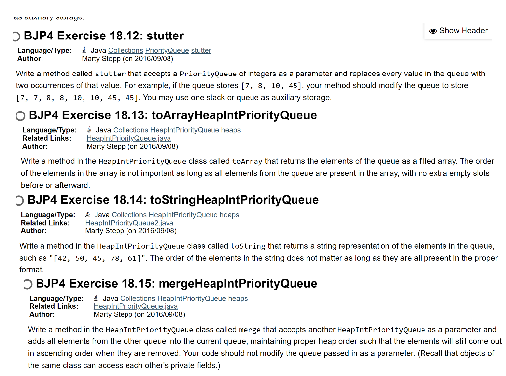 Solved Show Header OBJP4 Exercise 18.8: descending | Chegg.com