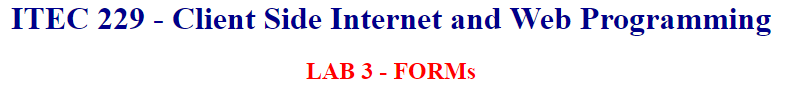 Solved Itec 229 Client Side Internet And Web Programming 