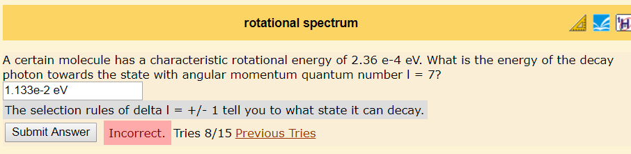 Solved rotational spectrum A certain molecule has a | Chegg.com