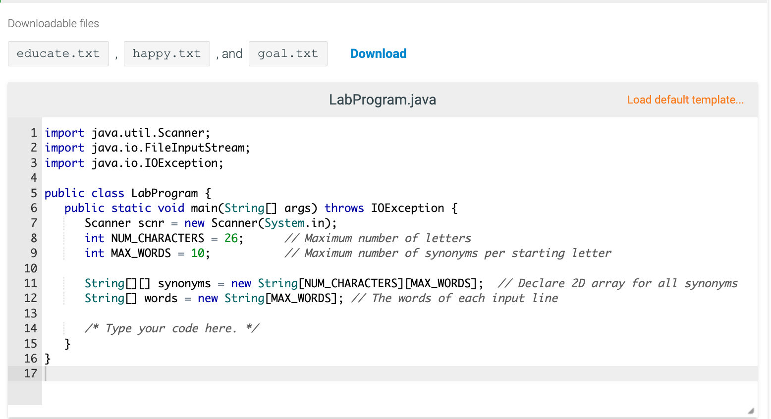 Solved Given a set of text files containing synonyms for | Chegg.com