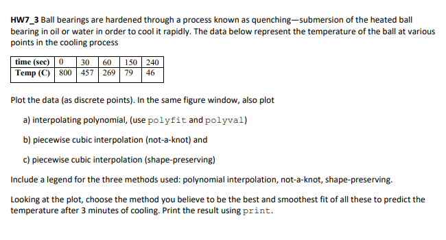HW7_3 Ball bearings are hardened through a process | Chegg.com