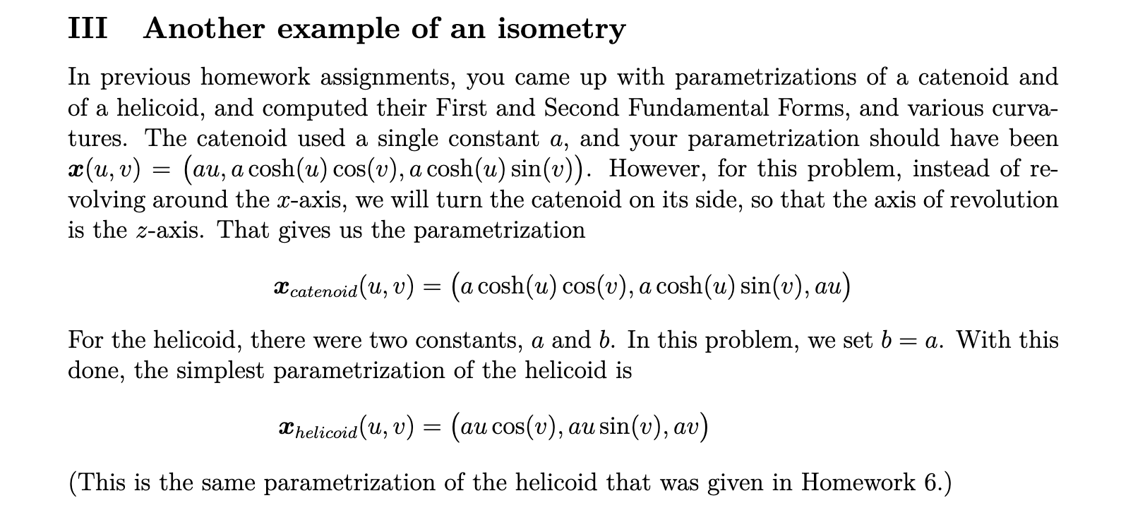 III Another example of an isometry In previous | Chegg.com