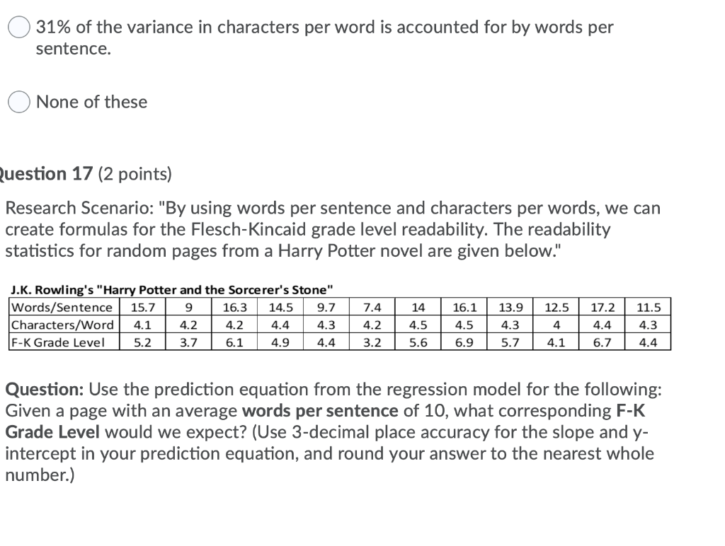 Research Scenario: "By using words per sentence and | Chegg.com