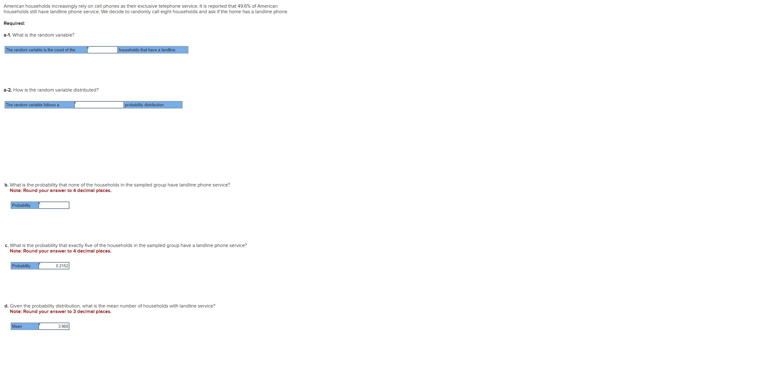 Solved American households increasingly rely on cell phones | Chegg.com