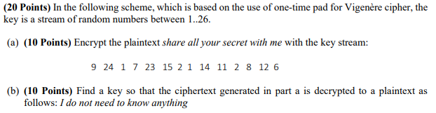 Solved (20 Points) In the following scheme, which is based | Chegg.com