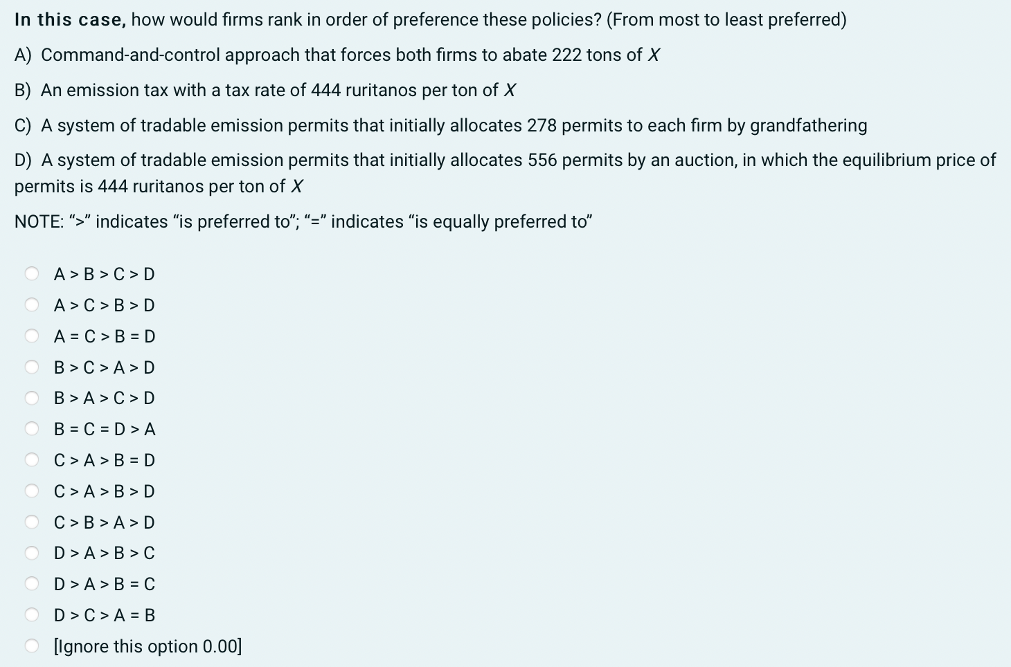 Solved In this case, how would firms rank in order of | Chegg.com