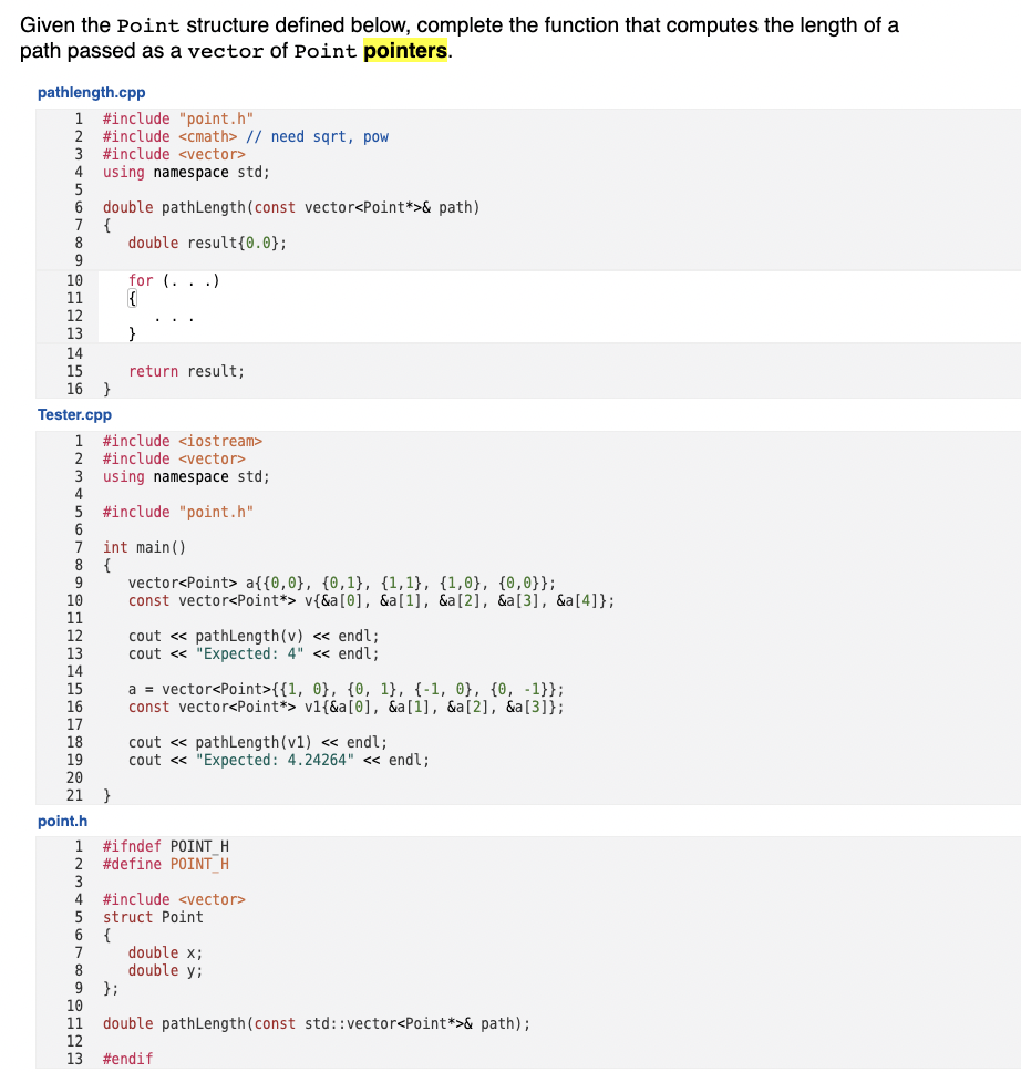 Solved C++. I can only edit the stuff in the white box. | Chegg.com