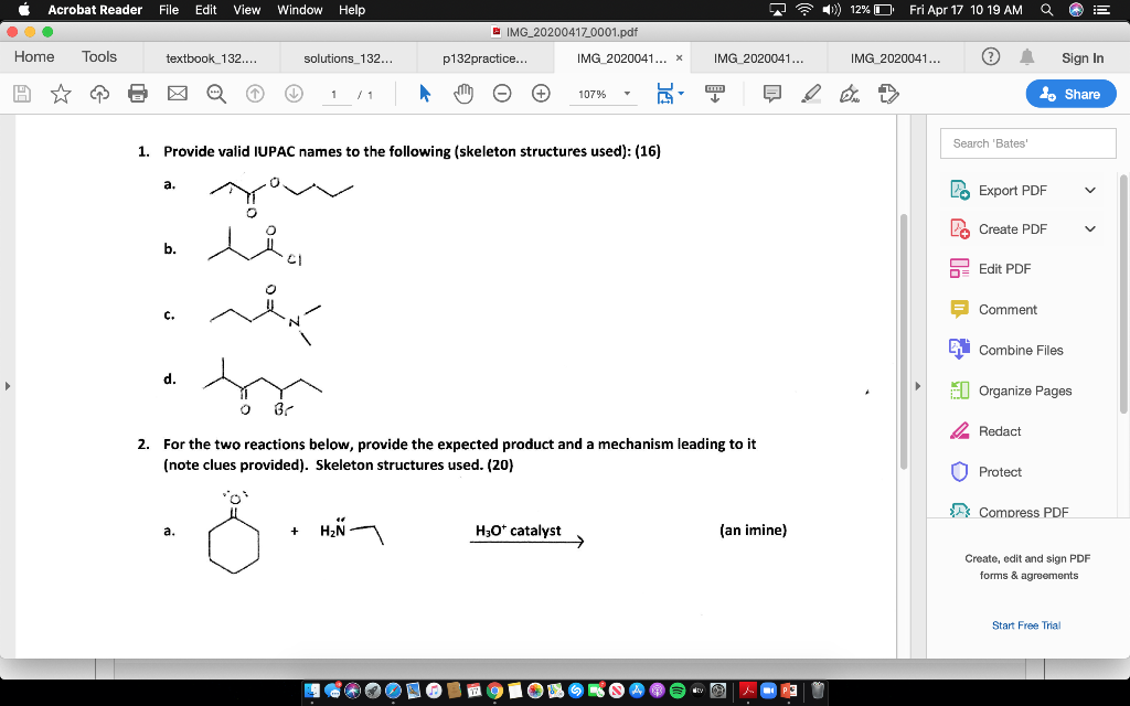 Solved Acrobat Reader File Edit View Window Help a ) 12% O | Chegg.com