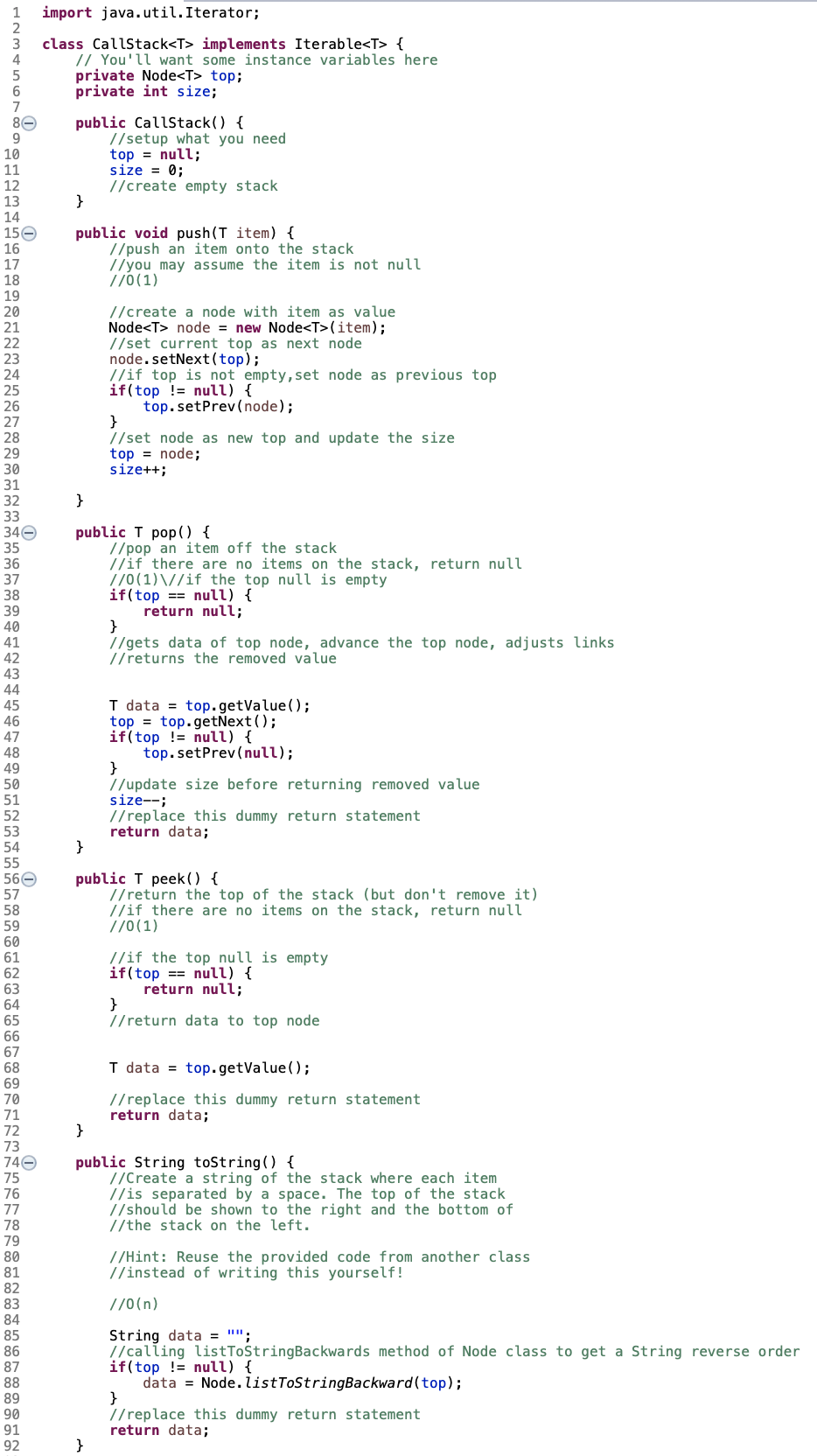 Given The Three Classes Callstack Lookupbst And