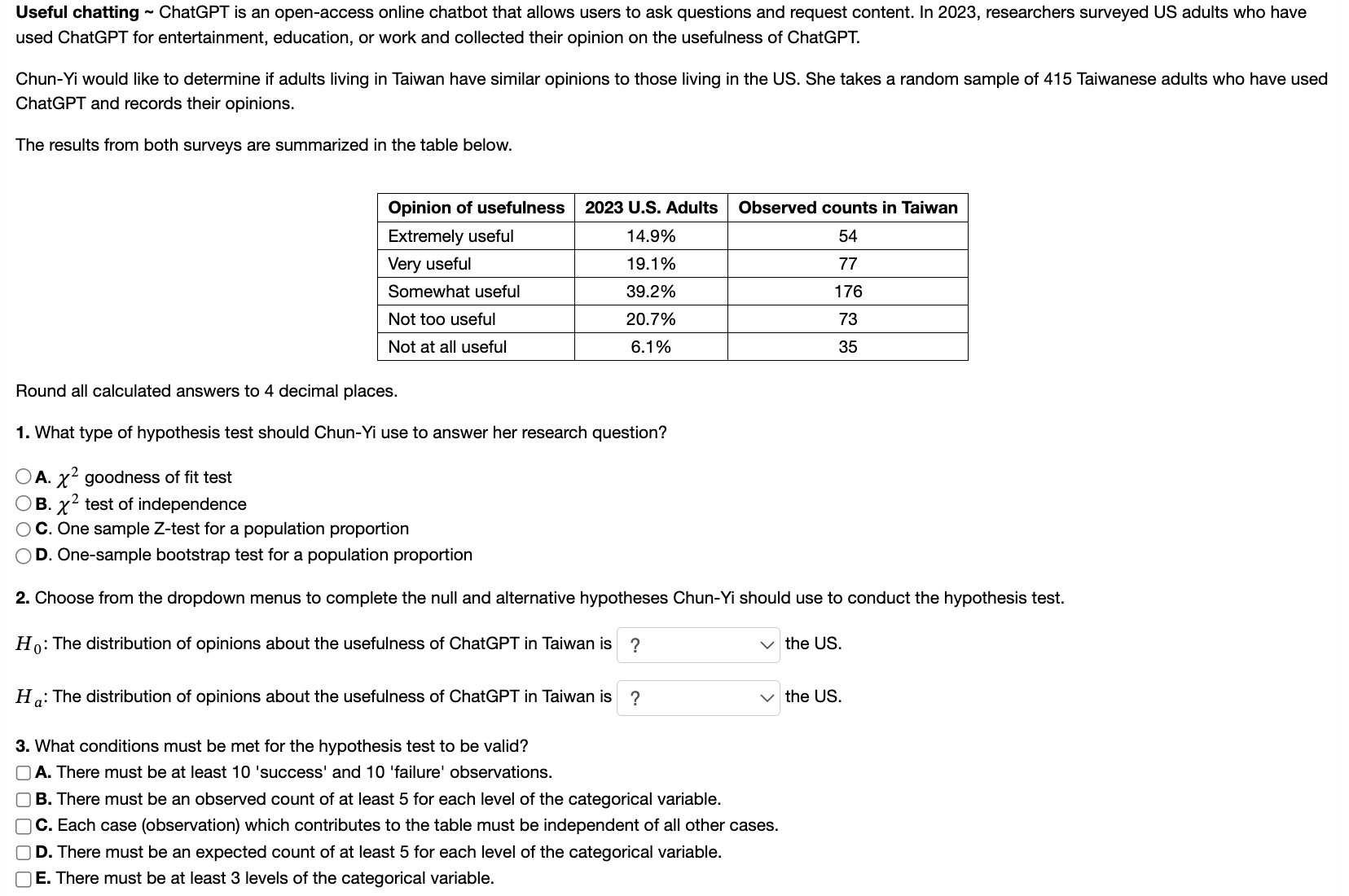 Useful chatting ∼ ChatGPT is an open-access online | Chegg.com