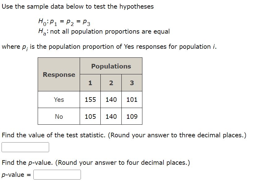 Solved Use the sample data below to test the hypotheses | Chegg.com