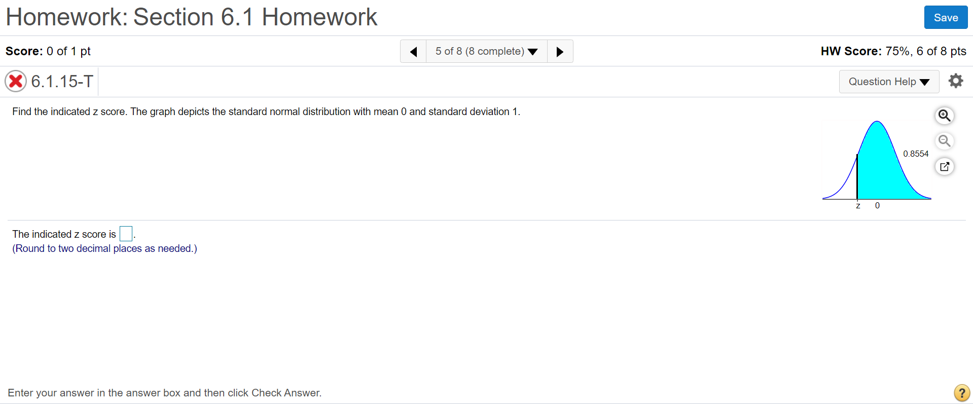 Solved Homework Section 6 1 Homework Save Score 0 Of 1 Pt