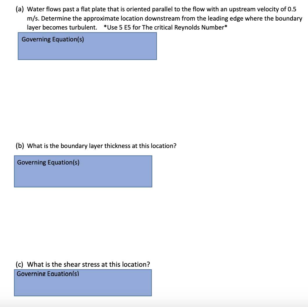 Solved (a) Water flows past a flat plate that is oriented | Chegg.com